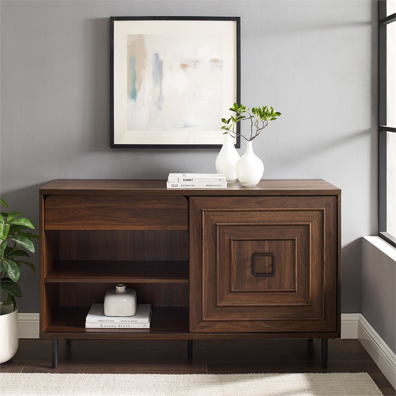 52" Sliding Door Sideboard - Dark Walnut | Bush Furniture Collection