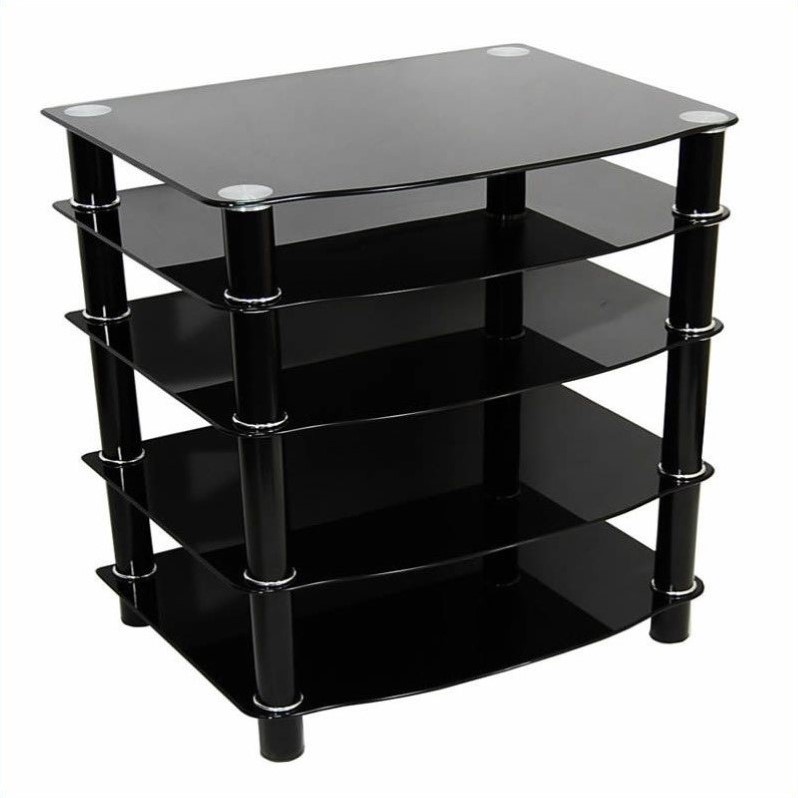 Everest Multi Level Component Stand in Black - V35CMPB