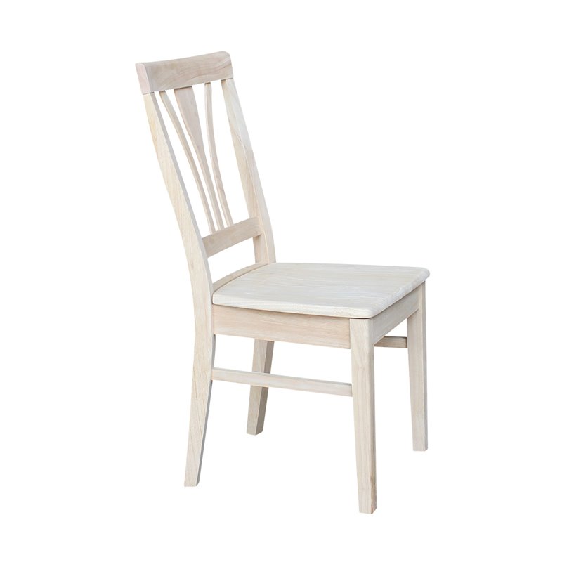 International Concepts White Unfinished Fanback Dining Chair Set Of 2