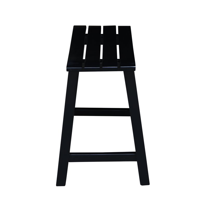 Slat Seat Stool - 18" Seat Height Black | Cymax Business