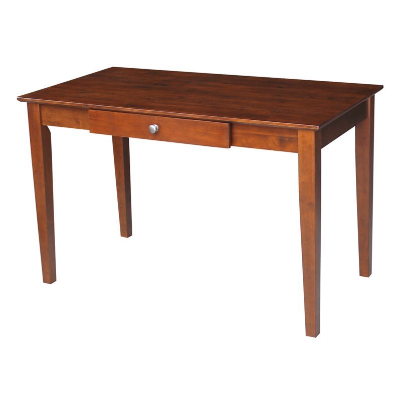 International Concepts 1 Drawer Writing Desk in Espresso BushFurnitureCollection