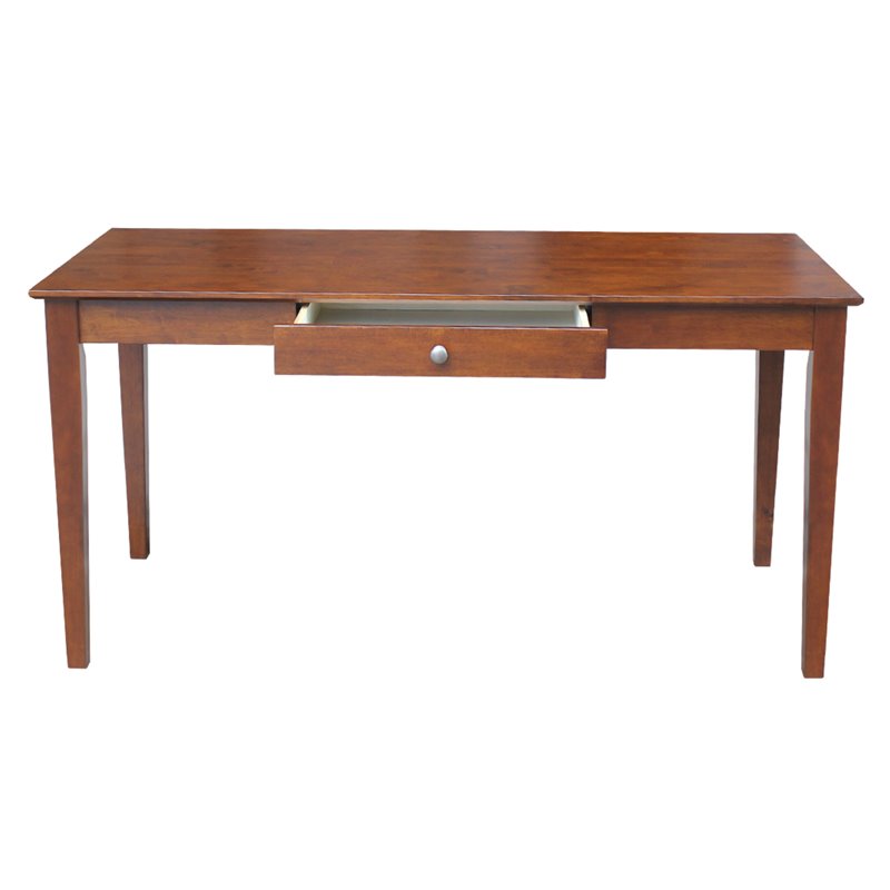 International Concepts 1 Drawer Large Writing Desk in Espresso | Cymax ...