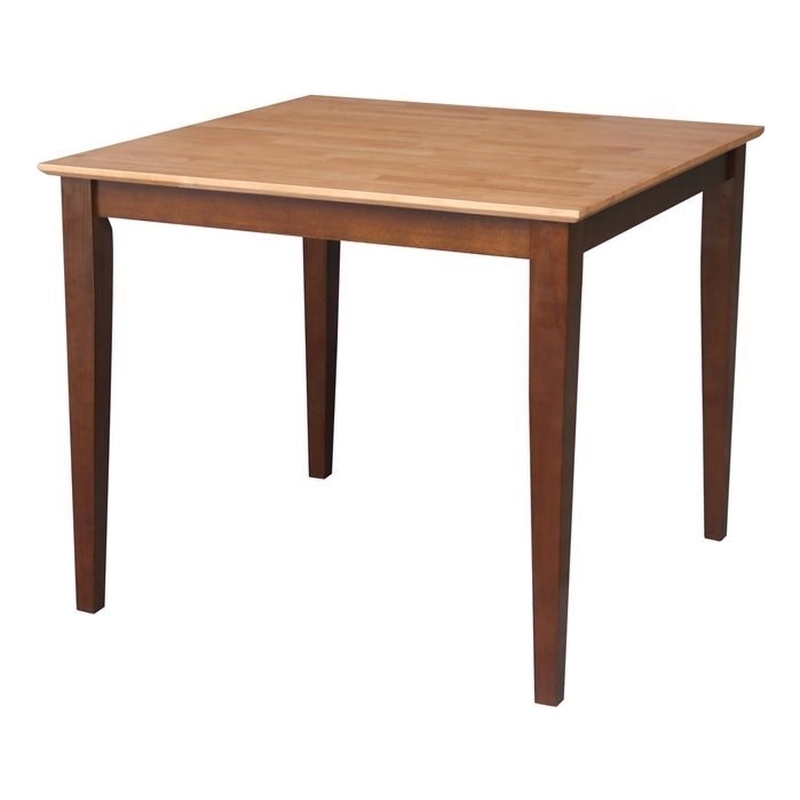 Solid Wood Top Table in Cinnamon/Espresso | Homesquare