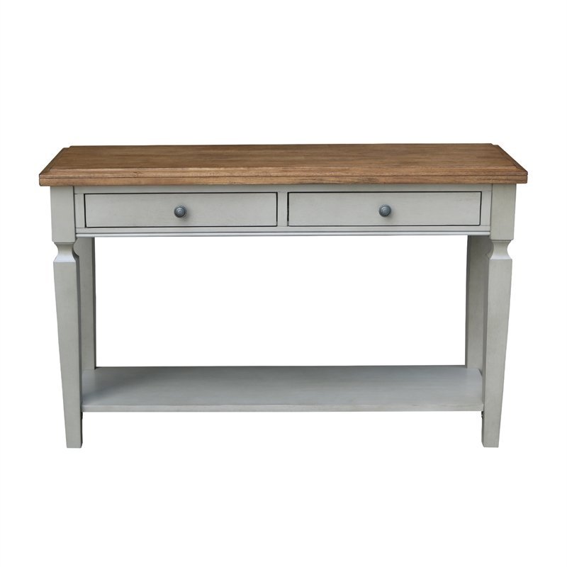 Vista Console Sofa Table Distressed Hickory/Stone Finish | Cymax Business
