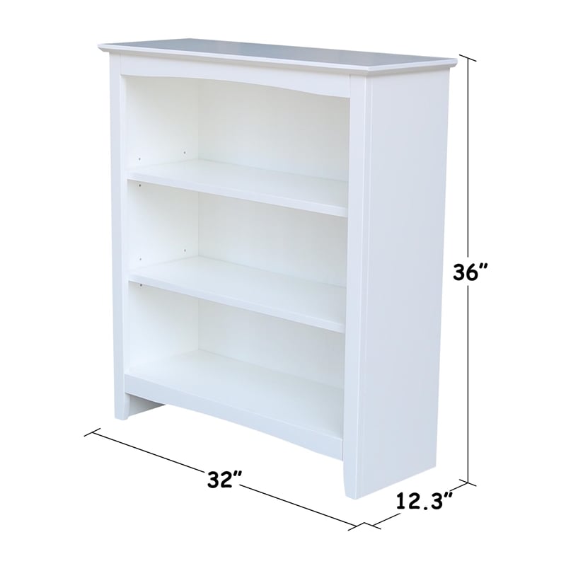 Shaker Bookcase - 36"H White | Cymax Business