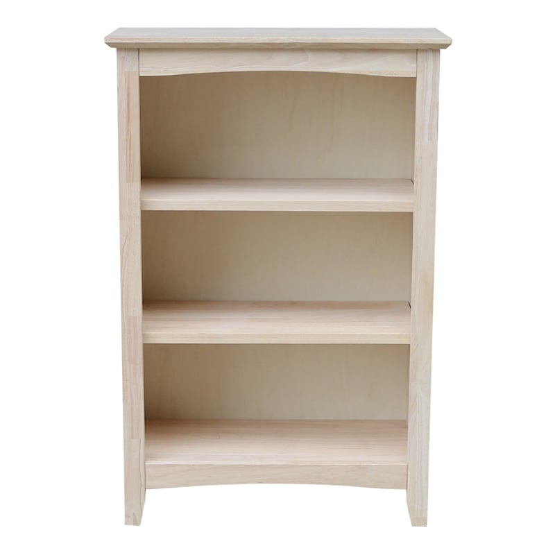 24" Wide Shaker Bookcase - 36 in H - Unfinished | Cymax Business