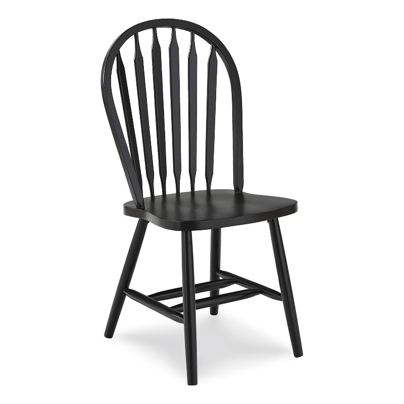Windsor Solid Wood Arrowback Chair in Black | Cymax Business