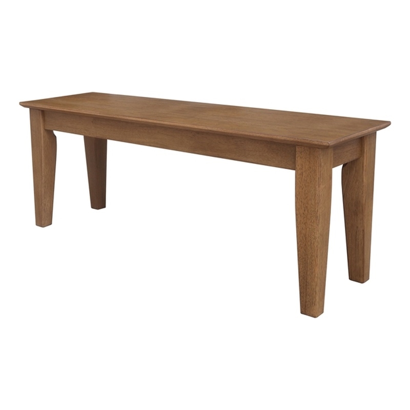 International Concepts Solid Wood Shaker Style Accent Bench in Hickory ...