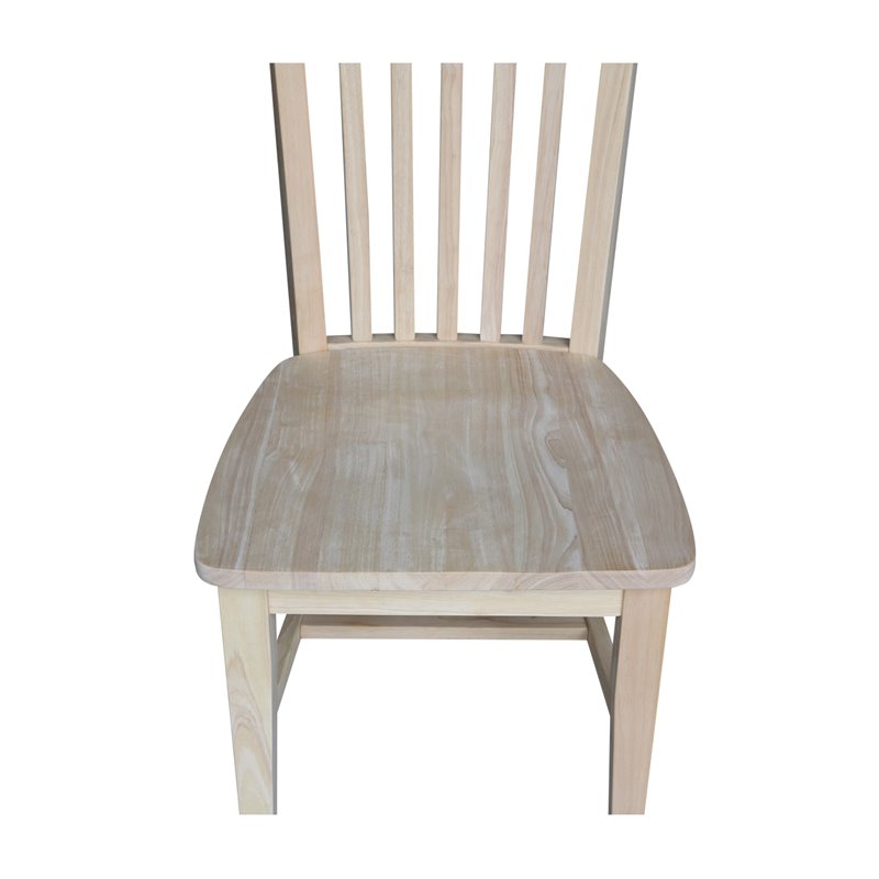 International Concepts Unfinished Tall Mission Dining Chair Set Of 2