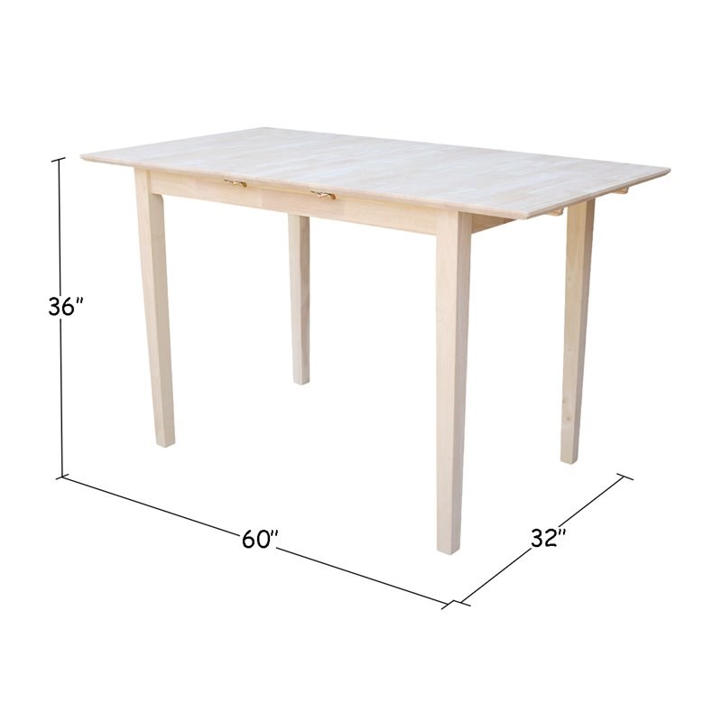International Concepts Unfinished Shaker Counter Height Dining Table ...