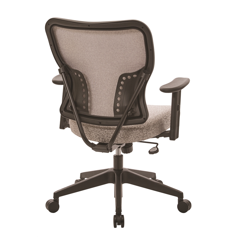 Deluxe Fabric 2 to 1 Mechanical Chair in Latte Fabric with Adjustable ...