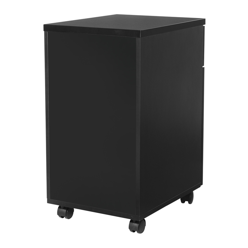 Prado Mobile Black Filing Cabinet with Hidden Drawer In Engineered Wood ...