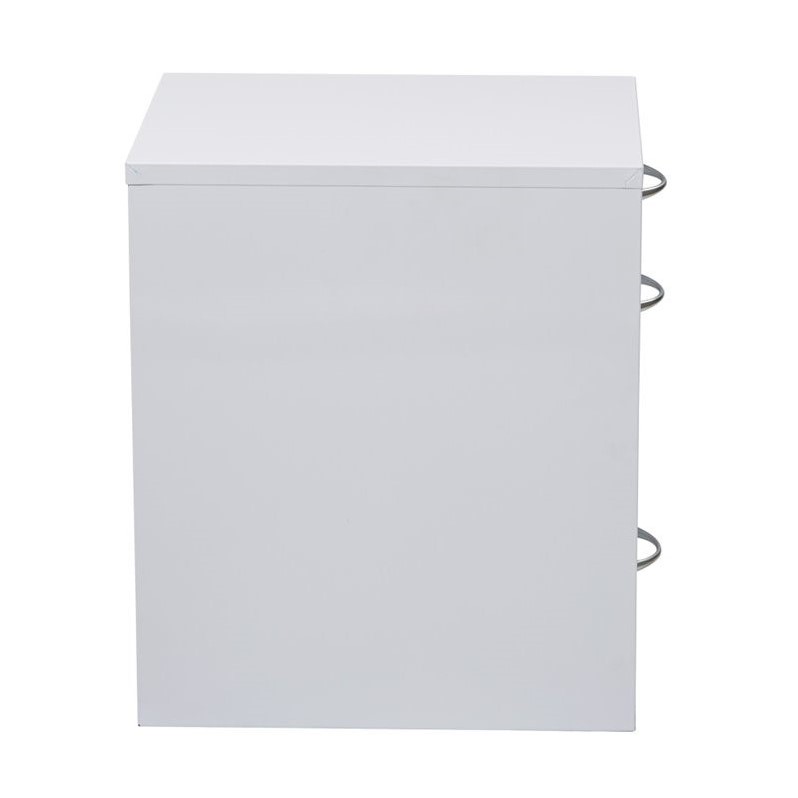 22 in Pencil Box Storage File Metal Cabinet in White Finish | Cymax ...