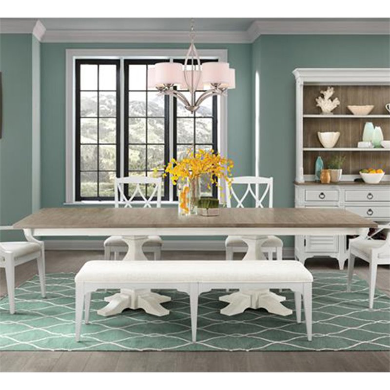 Riverside Furniture Myra Extendable Pedestal Dining Table ...