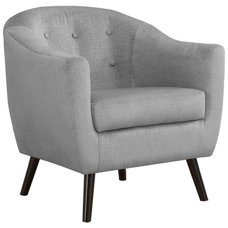 Monarch Tufted Barrel Chair in Gray and Black | Cymax Business