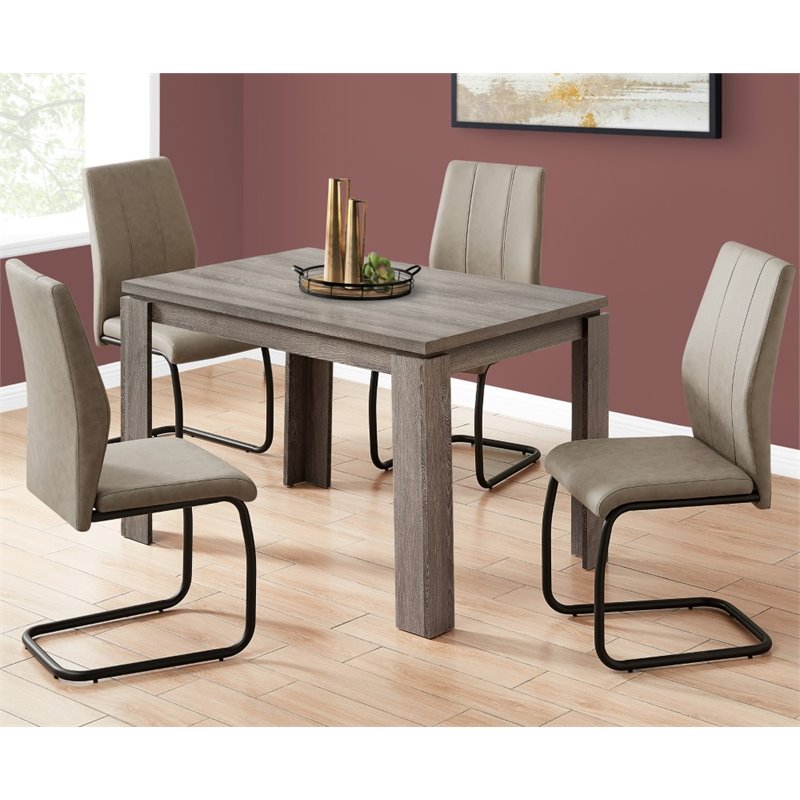 Dining Table 48" Rectangular Small Kitchen Dining Room Laminate Brown ...