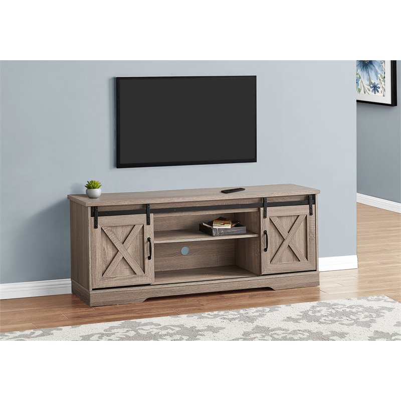 Tv Stand 60 Inch Console Living Room Bedroom Laminate Brown | Bush ...