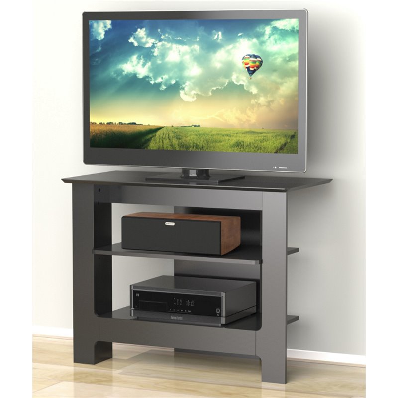 Nexera 100206 Pinnacle Tall Boy TV Stand 31-inch Black - 100206