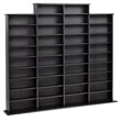 Prepac Quad 64" CD DVD Wall Media Storage Rack in Black | Cymax Business