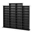 Prepac Quad 64" CD DVD Wall Media Storage Rack in Black | Cymax Business