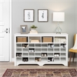 Prepac 36 Cubby 60" Versatile Wooden Shoe Cubby Console in White ...