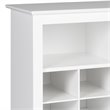 Prepac 36 Cubby 60" Versatile Wooden Shoe Cubby Console in White ...