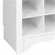 Prepac 36 Cubby 60" Versatile Wooden Shoe Cubby Console in White ...