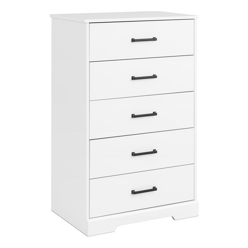 Rustic Ridge Farmhouse 5-Drawer Chest of Drawers for Bedroom White ...