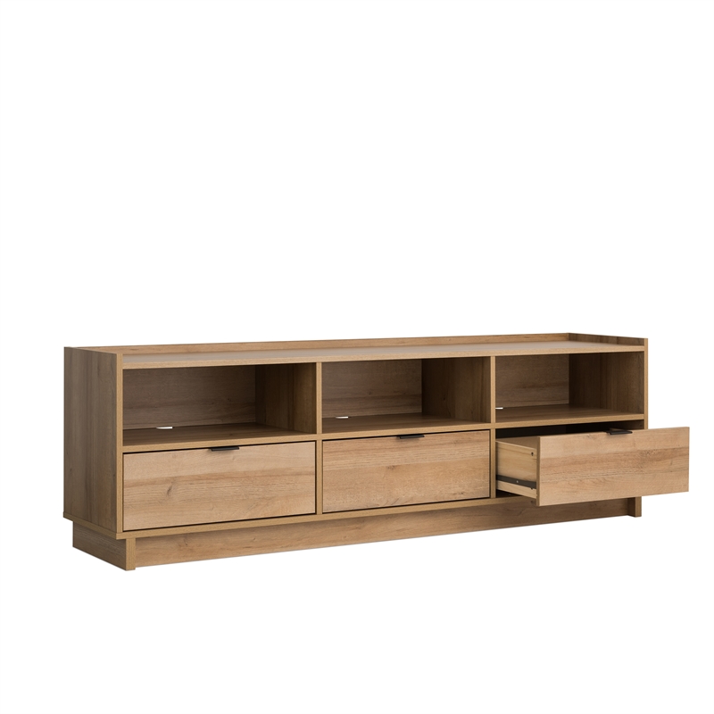 Prepac Simply Modern 70" TV Stand Oak | Cymax Business