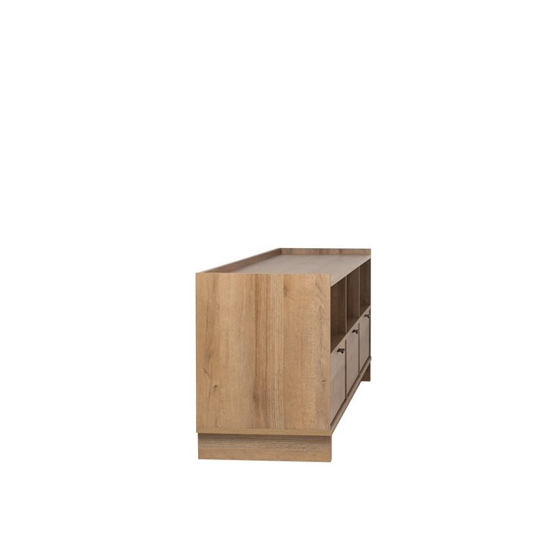 Prepac Simply Modern 70" TV Stand Oak | Cymax Business