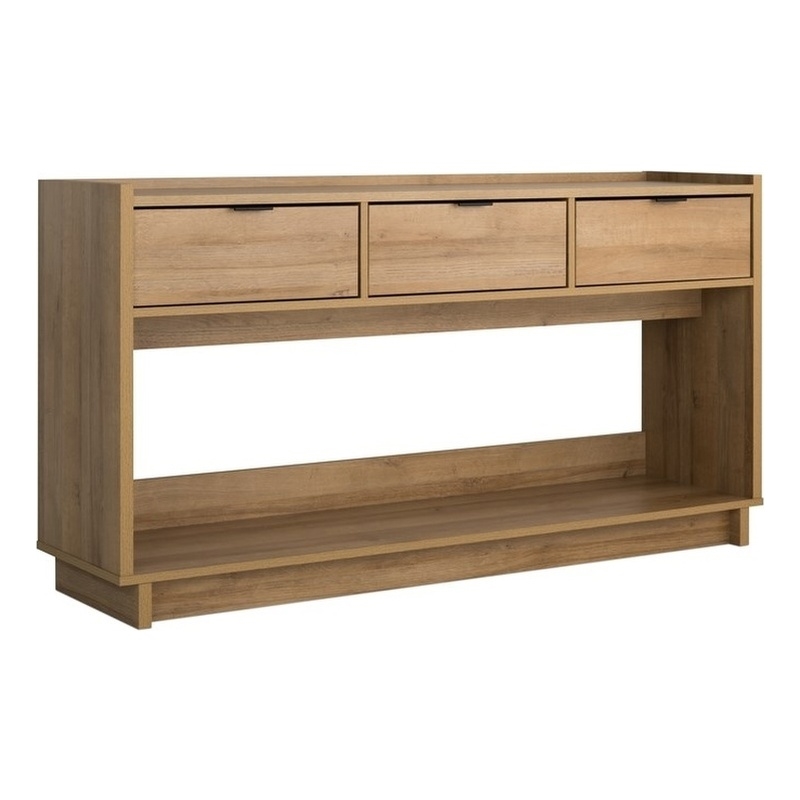 Natural Oak Simply Modern Entryway Table Narrow Console Table