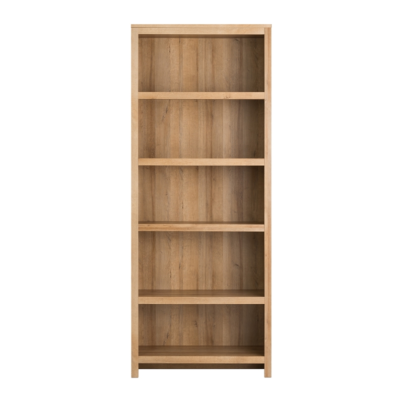 Moda 5-Tier Tall Wooden Bookcase Oak Storage Cabinet Display Cabinet