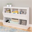 Prepac Monterey Stacked 6-Bin Storage Cubby in White | Cymax Business