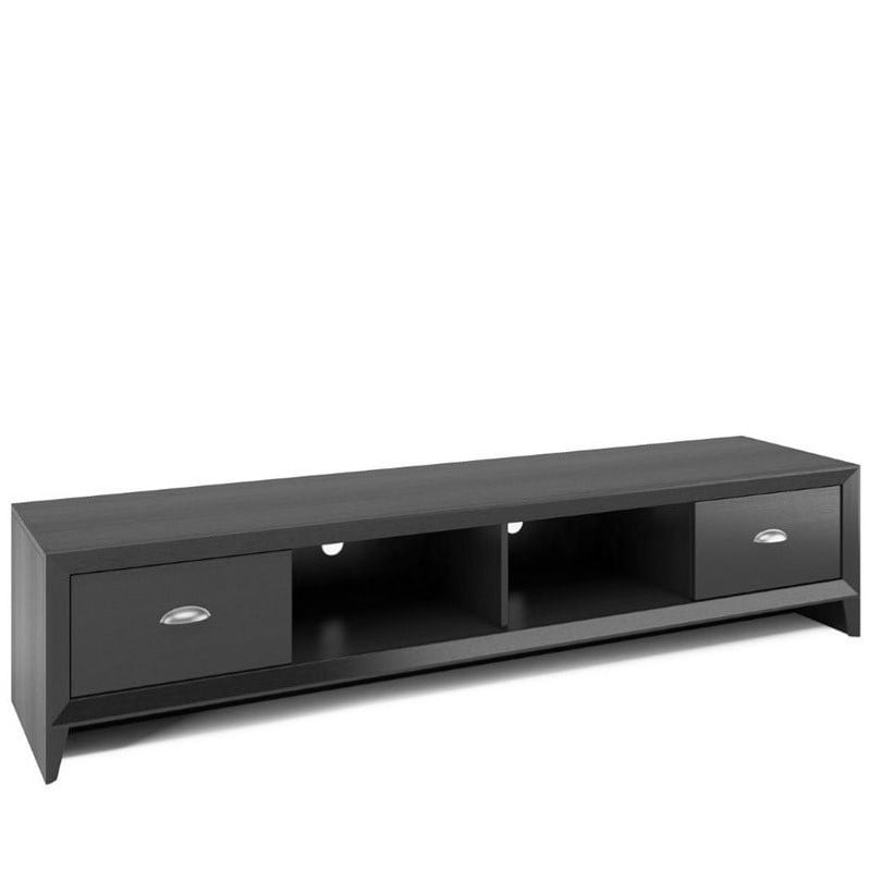 CorLiving Modern Black Engineered Wood TV Stand with Drawers for TVs up ...
