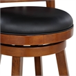 Boraam Wood Avianna Bar Height Swivel Stool in Walnut Finish | Cymax ...
