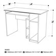 Bestar Basic Small Wood Computer Desk in Cappuccino Cherry - 90400-1168