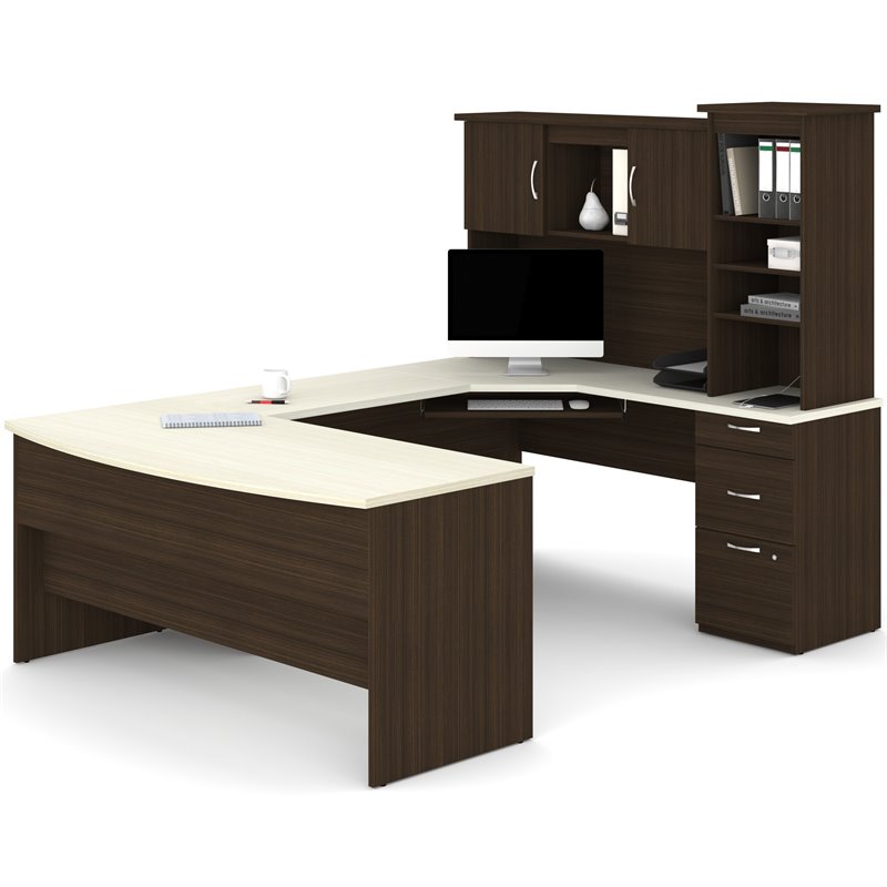 U-Shape With Hutch Computer Desks