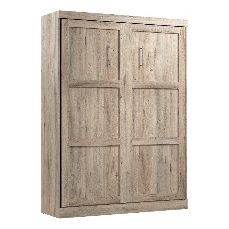 Bestar Pur 65W Queen Murphy Bed in Rustic Brown | Bush Furniture Collection