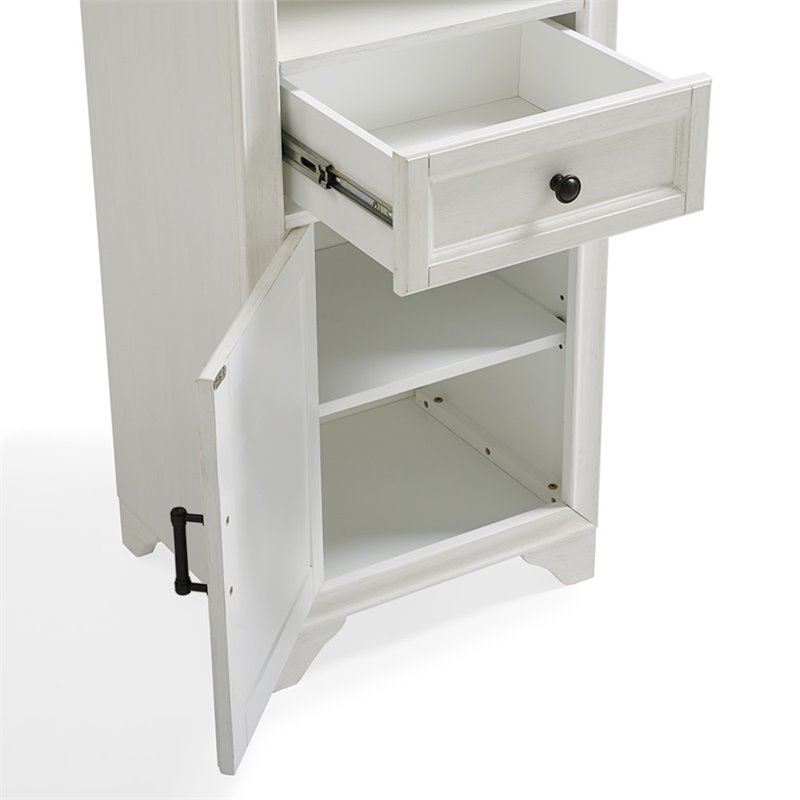 Crosley Tara 4 Piece Transitional Entryway Set in Distressed White ...