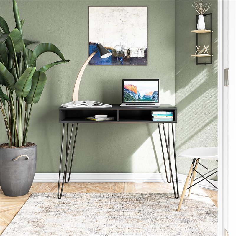 Ameriwood Home Joshua Computer Desk with Storage in Black ...