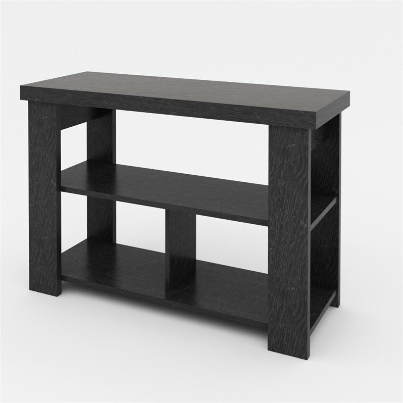 Ameriwood Home Hollow Core Wood Sofa Table in Black | Cymax Business