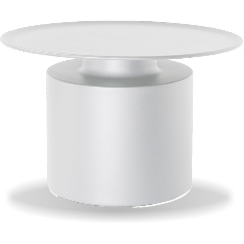 Mobital Rook Modern Aluminum Coffee Table Powder Coated in Matte White ...