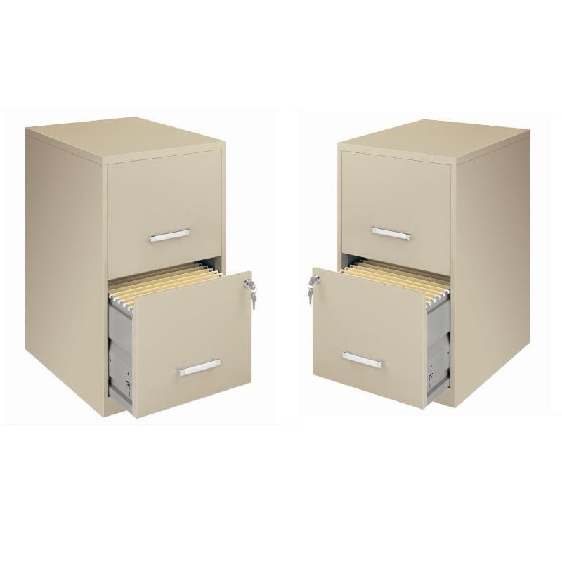 Value Pack (Set of 2) 2 Drawer Letter File Cabinet in Putty | Cymax ...