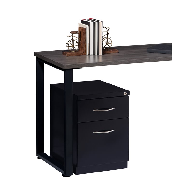 Hirsh Holden 71"x24" Rectangular Desk and Pedestal in Weathered ...