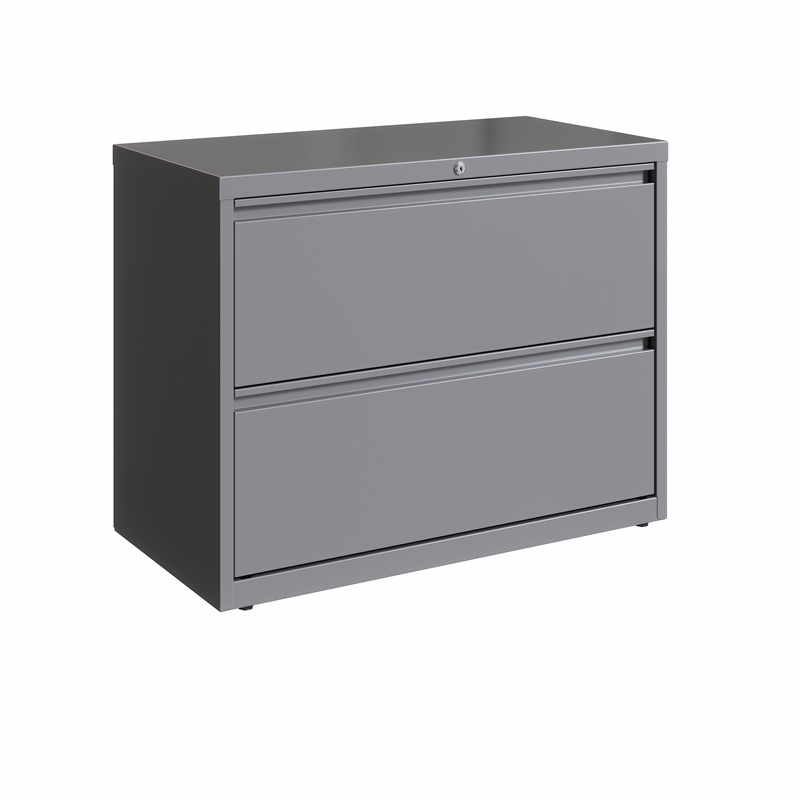 Hirsh 36in Wide HL10000 Series 2 Drawer Metal Lateral File Cabinet ...