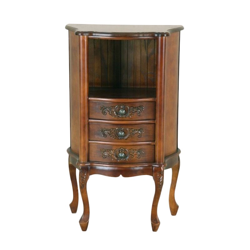 International Caravan Windsor Tall Telephone Stand in Walnut Stain ...