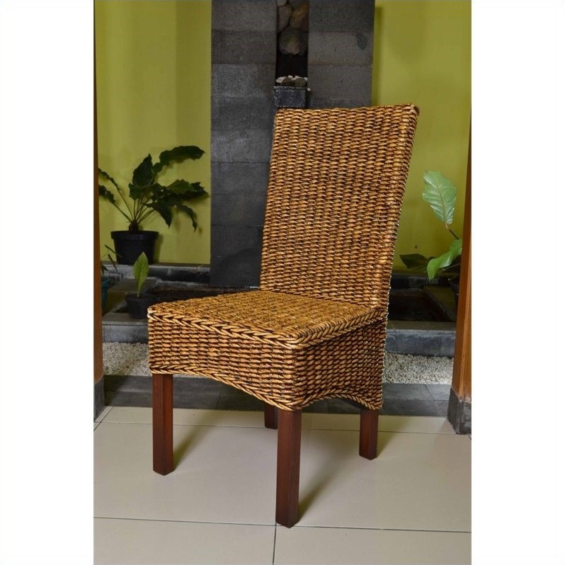 International Caravan Bali Gaby Woven Abaca Dining Chair | Cymax Business
