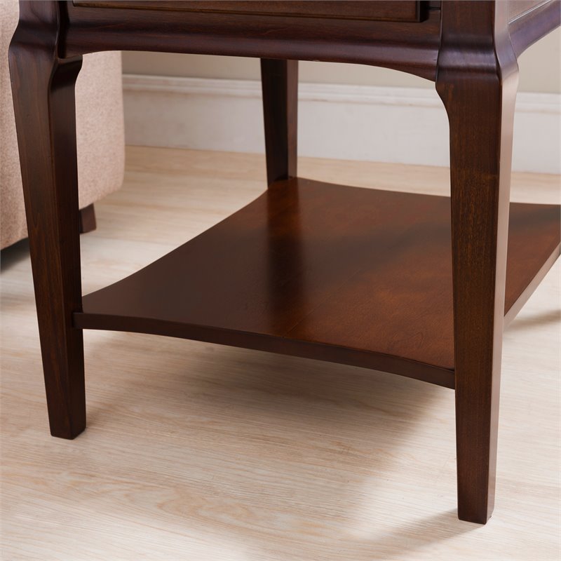 Leick Home Stratus Drawer End Table in Heartwood Cherry | Bush ...