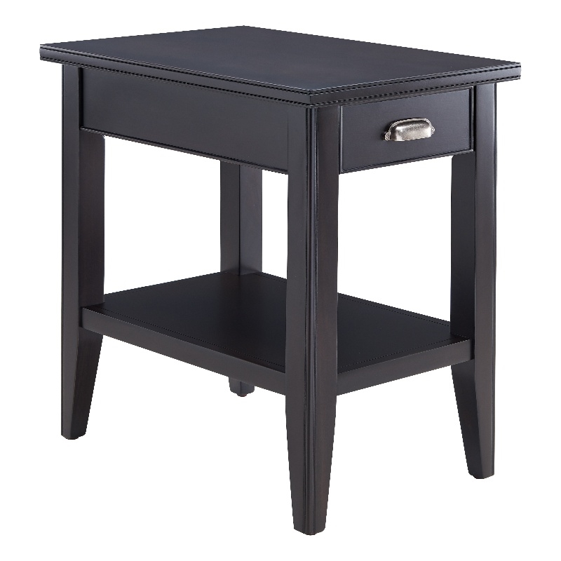 Leick Furniture Laurent 24"H Chairside Table with Drawer & Shelf in ...