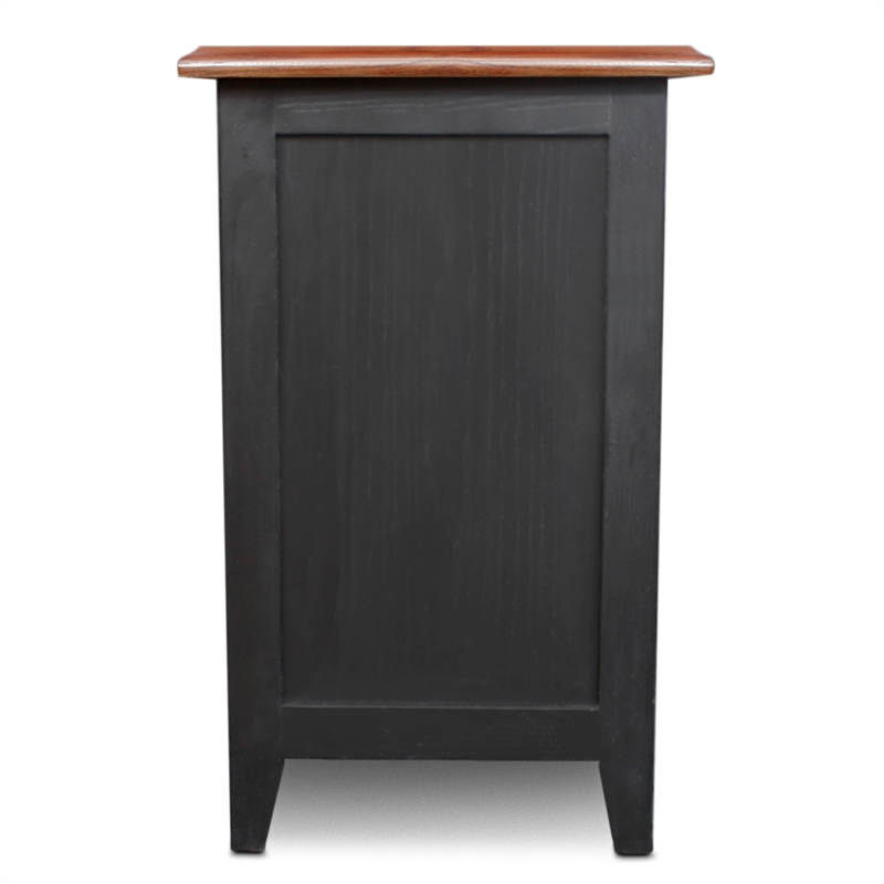 Leick Furniture Favorite Finds Shaker Storage Wood End Table in Slate ...